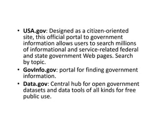 E-LEARN: Government Documents | PPT