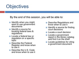 Introduction to Government Documents | PPTX