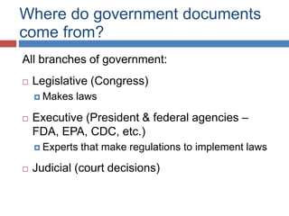 Introduction to Government Documents | PPTX