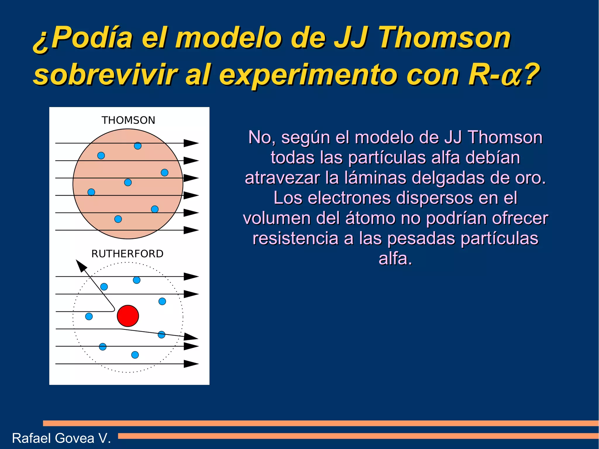 Modelos atómicos, de JJ Thomson y Rutherford | PPT