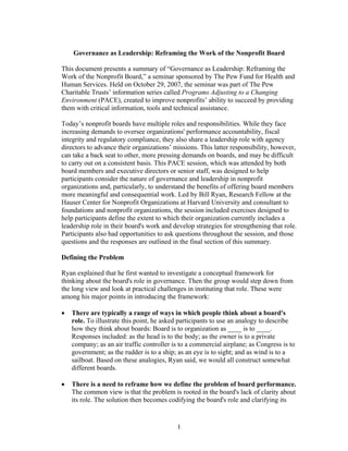 Goverance as leadership | PDF