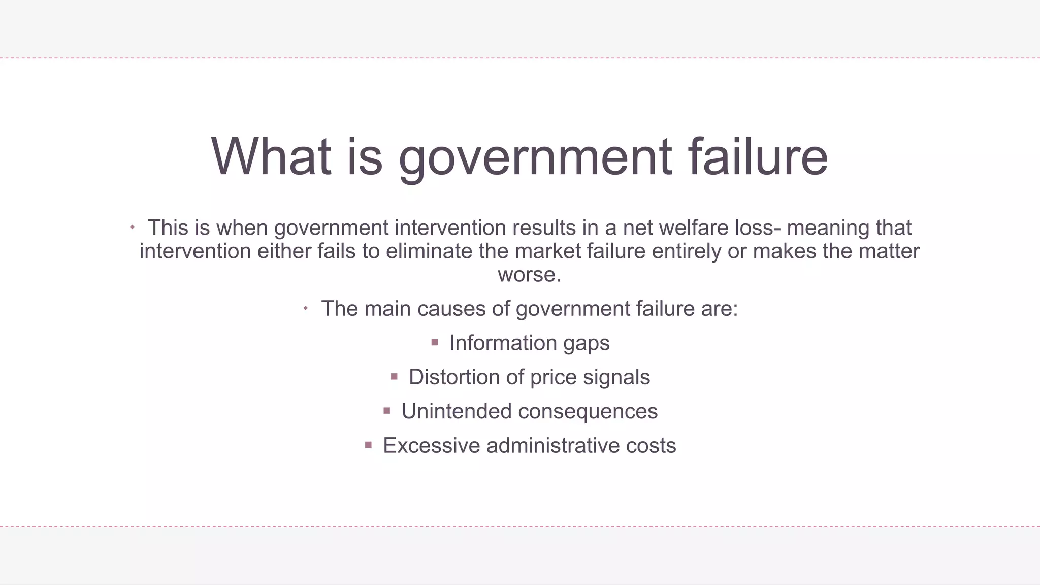 Goverment failure theme one a level | PPT