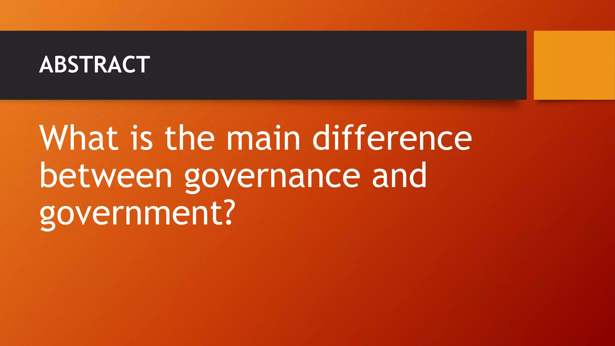 Goverment vs governance | PPTX