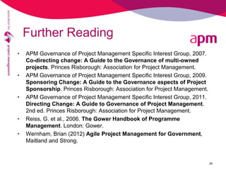 APM Presents - Why project governance and its key principles and ...