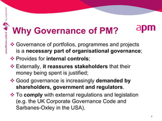 APM Presents - Why project governance and its key principles and ...