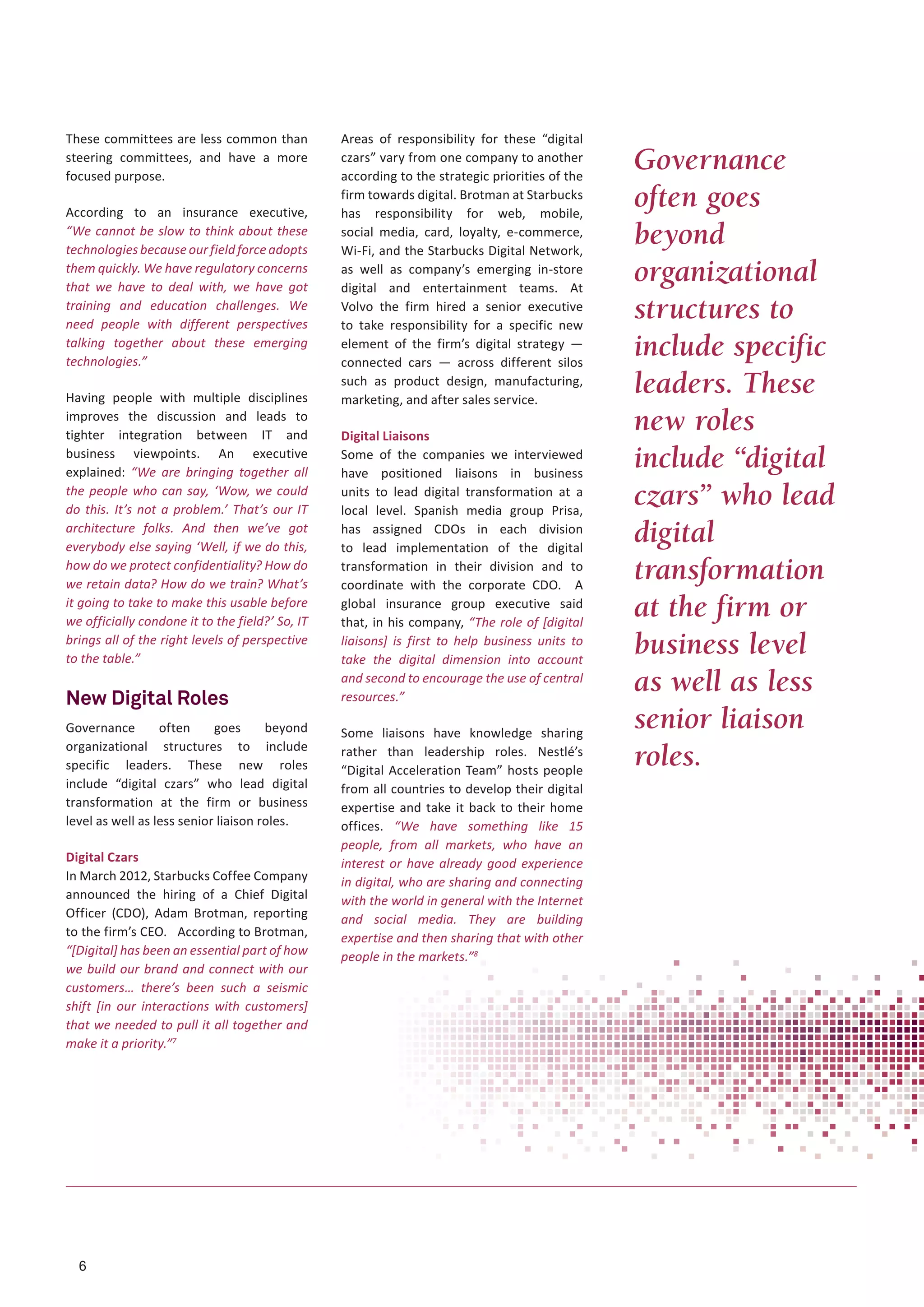 Governance a central component of successful digital transformation ...