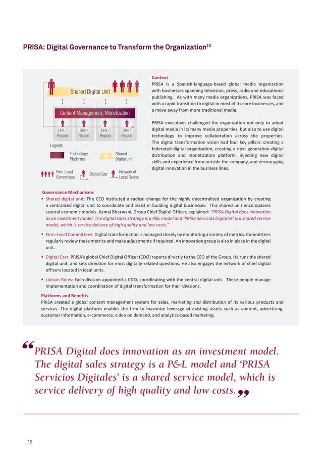 Governance a central component of successful digital transformation ...