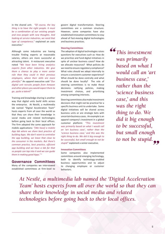 Governance a central component of successful digital transformation ...