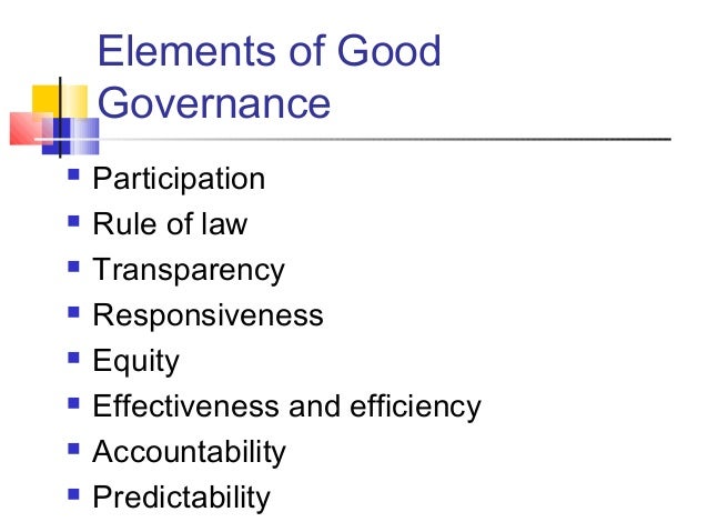 What Are The 8 Elements Of Good Governance - Design Talk