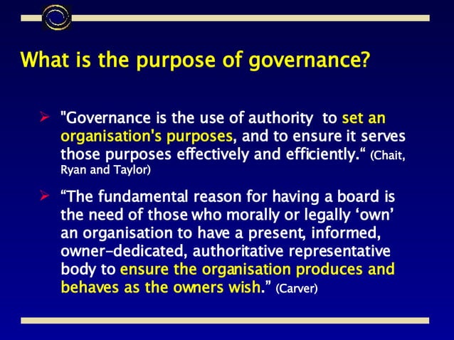 Governance Session | PPT