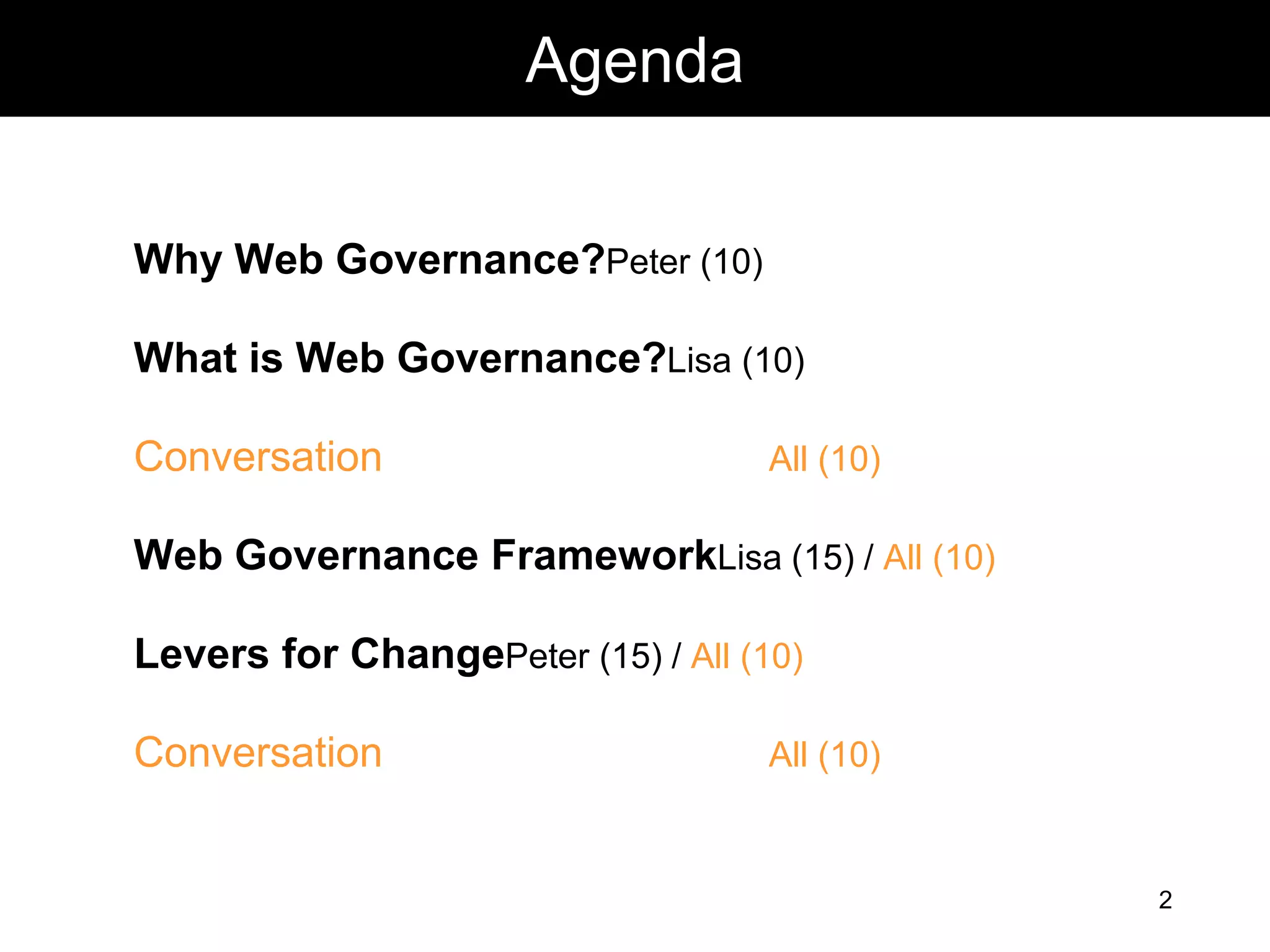 Web Governance: Where Strategy Meets Structure | PPTX