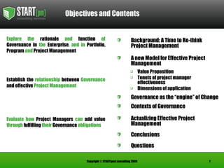 Governance - Ensuring the Effectiveness of Project Management | PPT