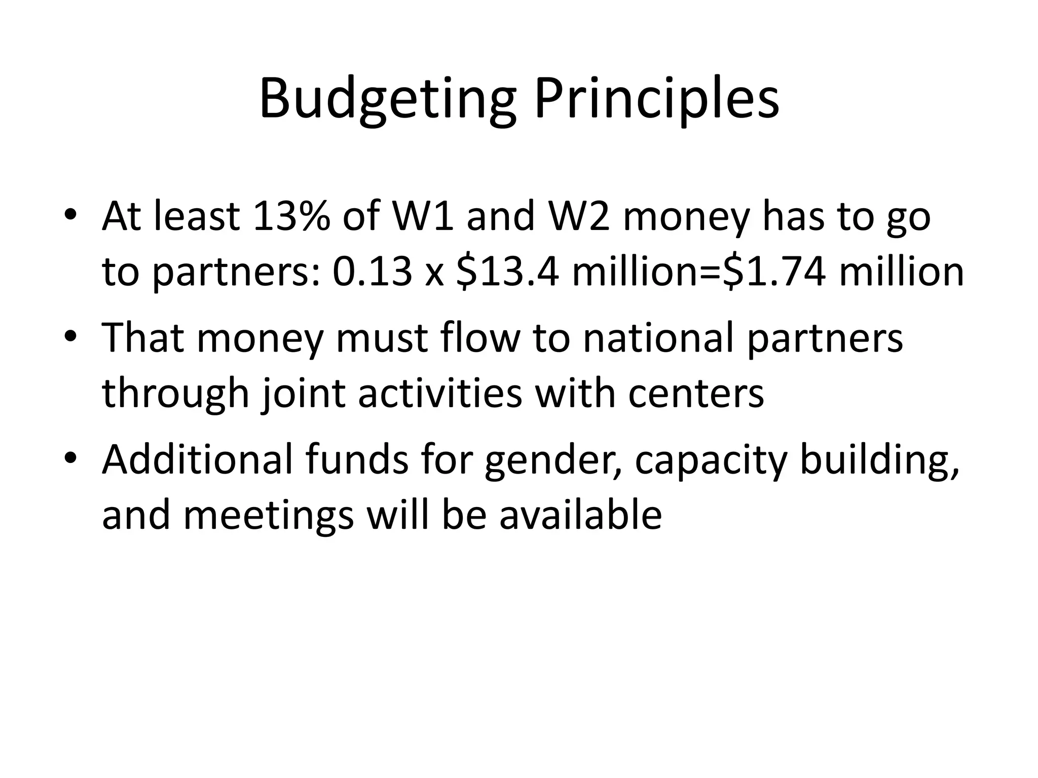 Governance and budget principles wads | PPT