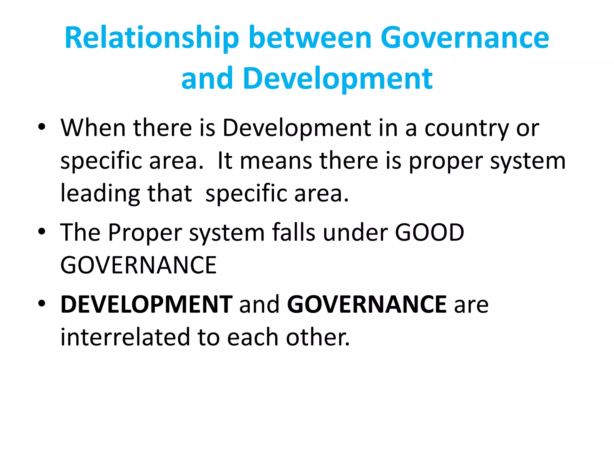 Governance and development | PPTX