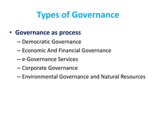 Governance and development | PPTX