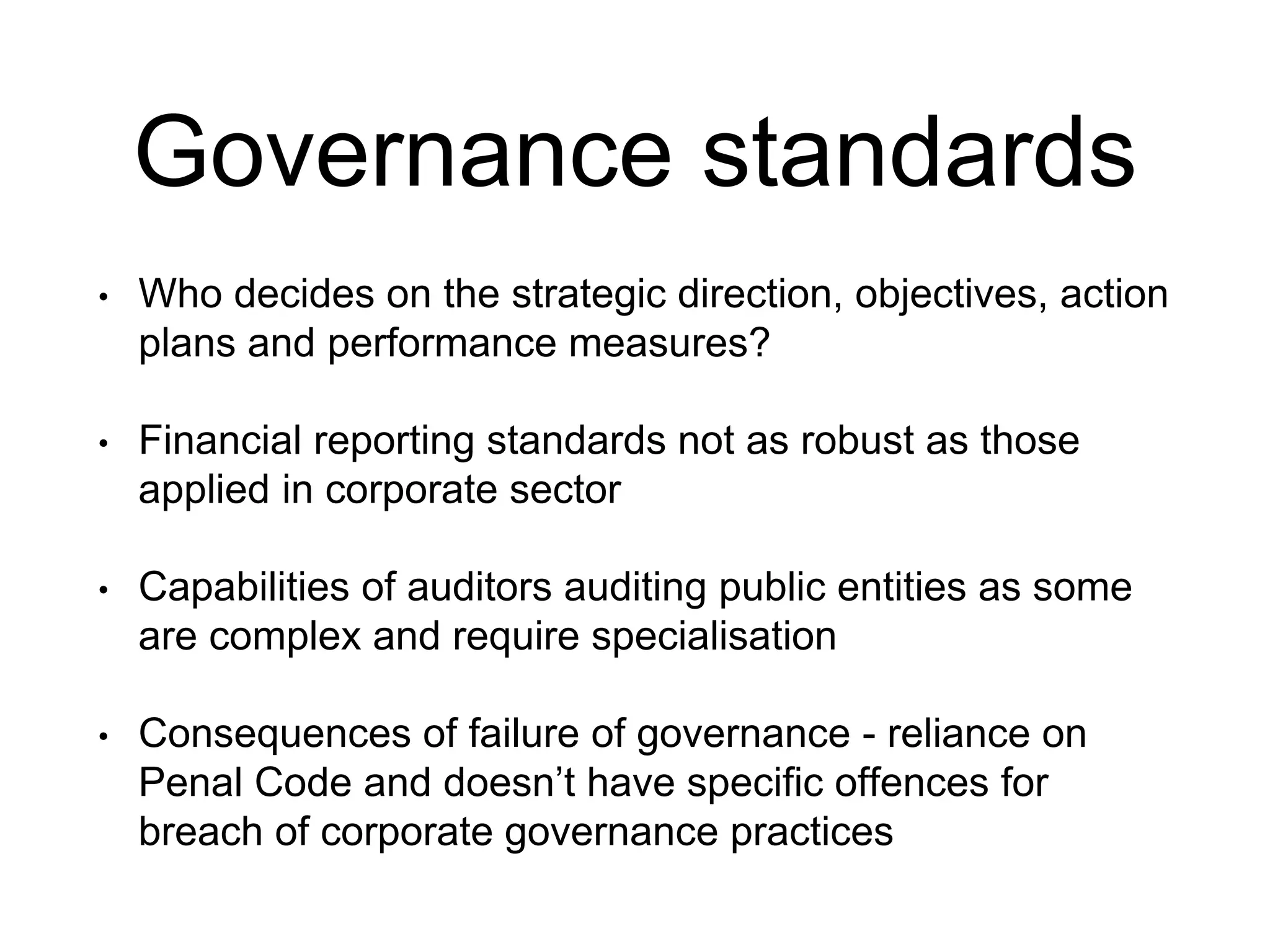 Governance and leadership in public entities | PPT