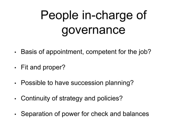 Governance and leadership in public entities | PPT