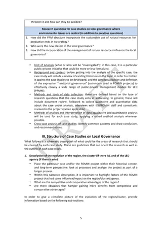 Governance Case Studies Methodology_Draft | PDF