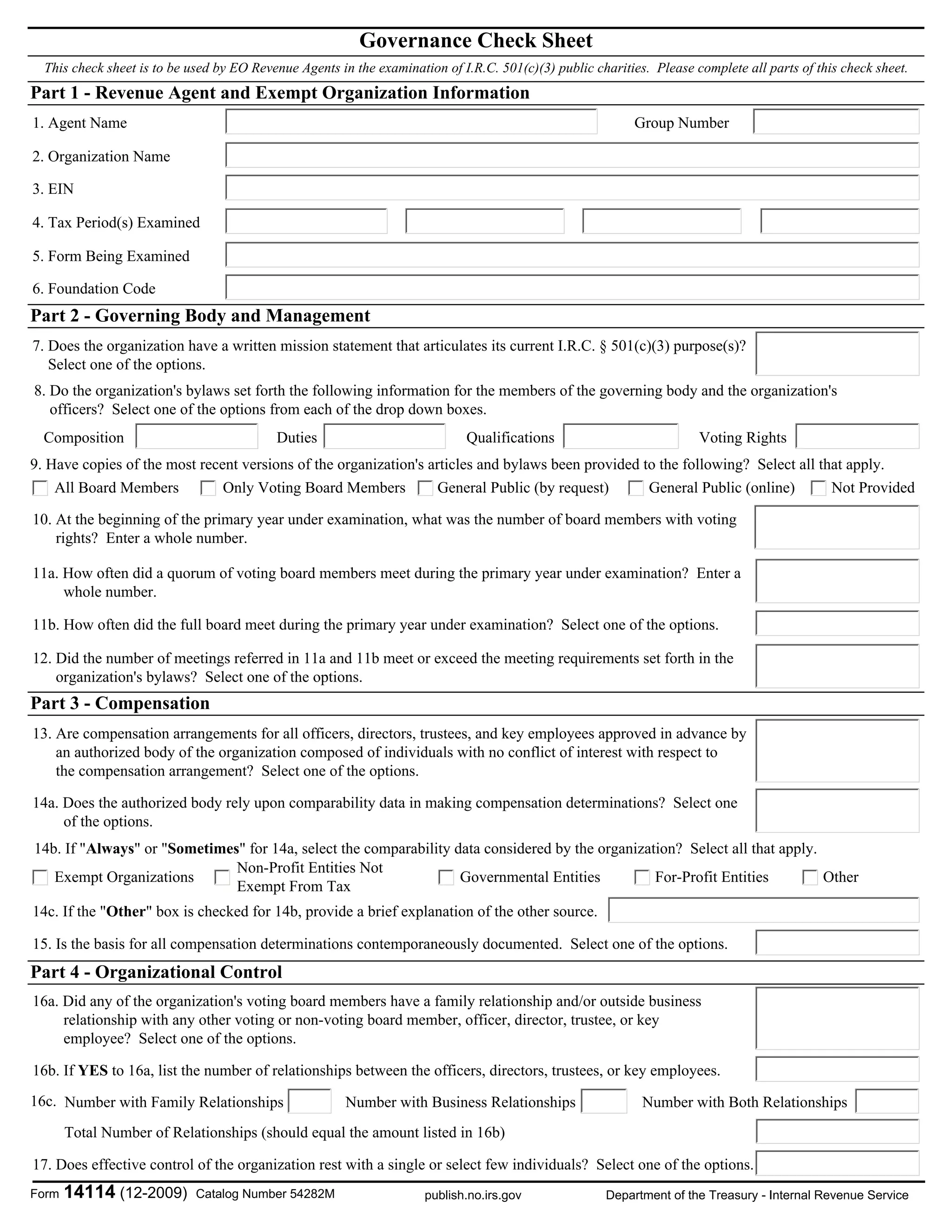 Nonprofit Governance Checklist | PDF