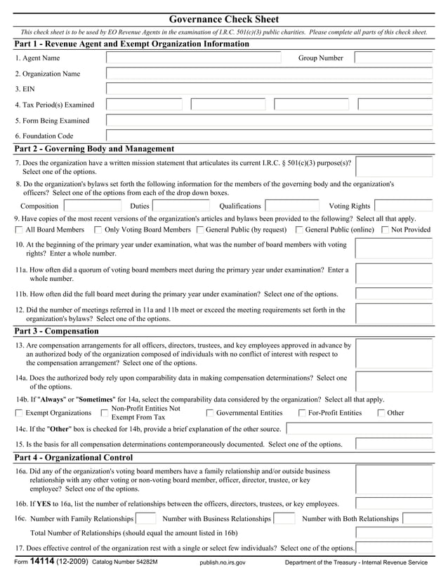 Nonprofit Governance Checklist | PDF