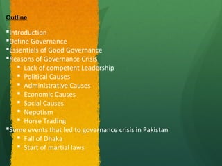 Governance crisis | PPT
