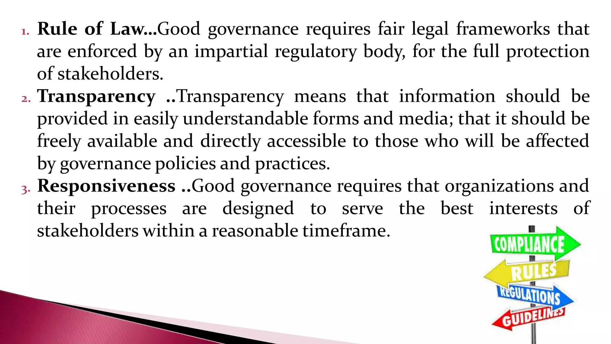 Governance for sustainable development | PPTX