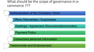 Governance in e commerce | PPTX