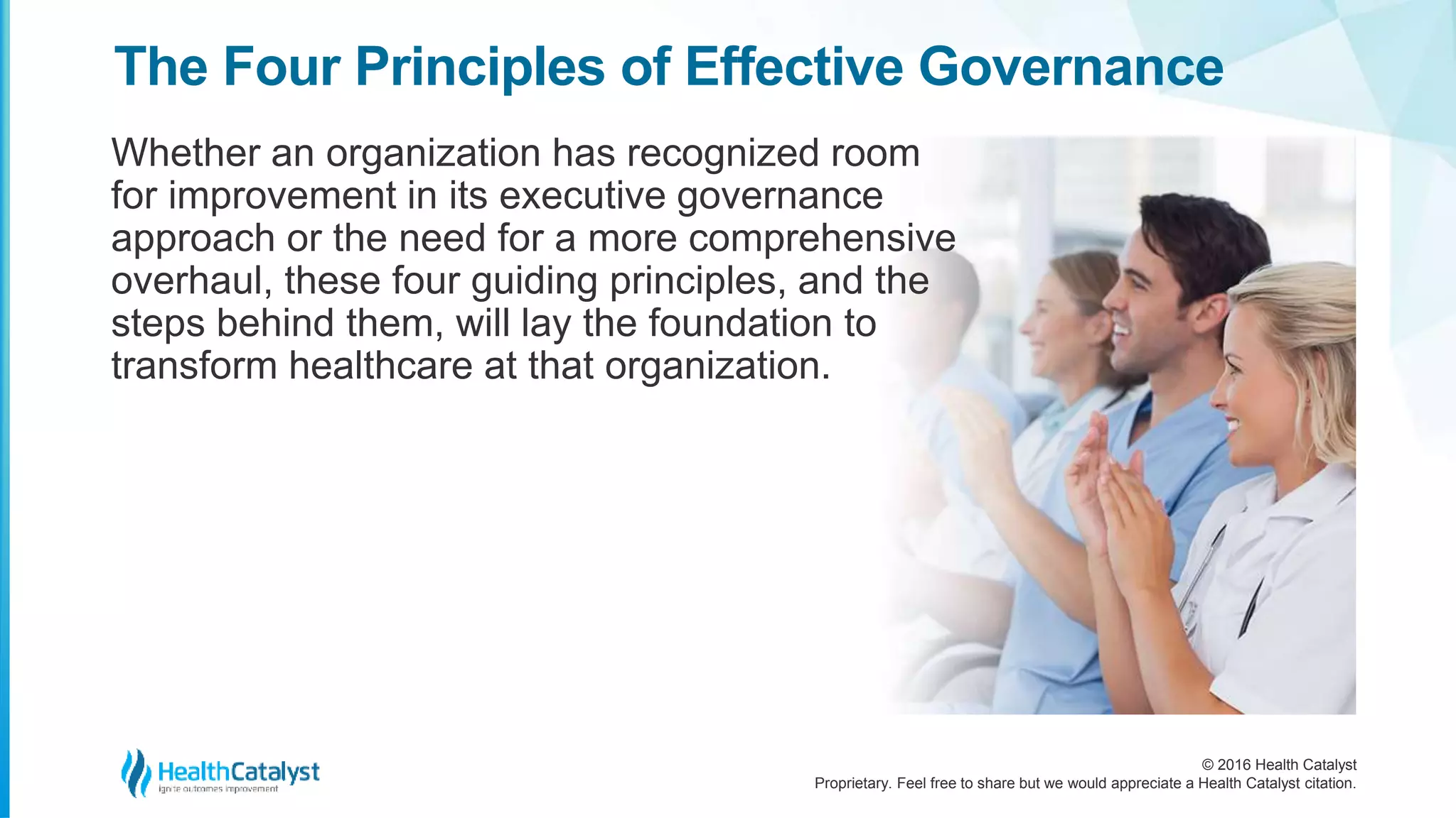 Governance in Healthcare: Leadership for Successful Improvement | PPTX