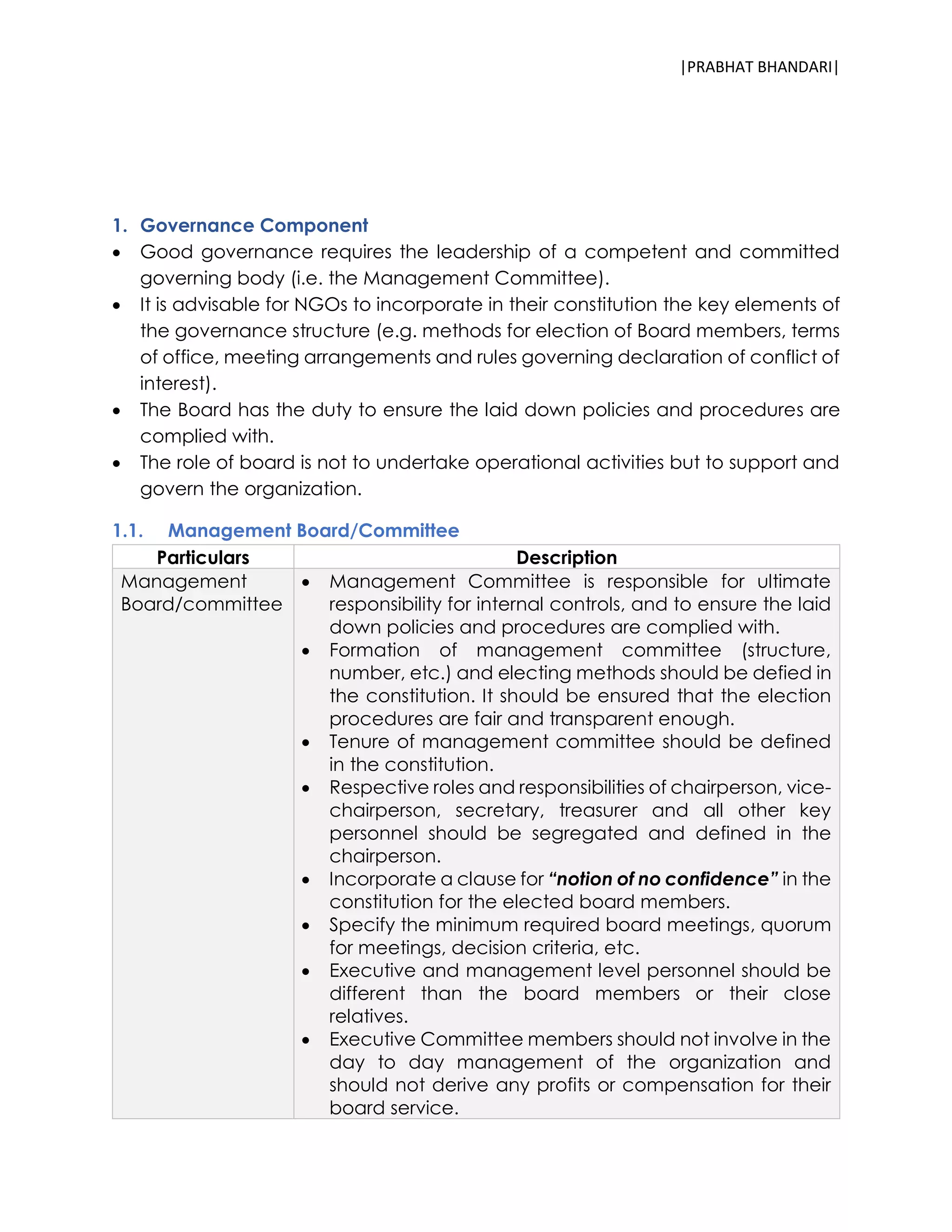 Common Governance issues in NGOs | PDF