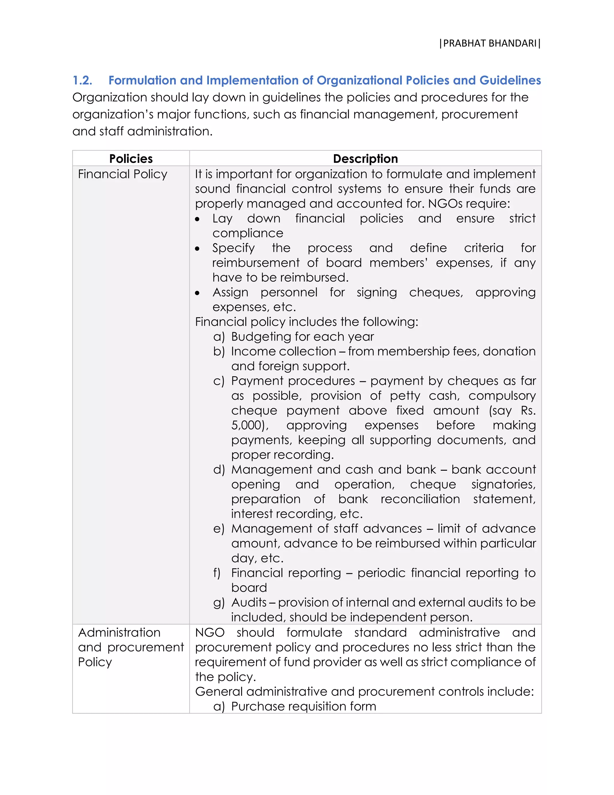 Common Governance issues in NGOs | PDF