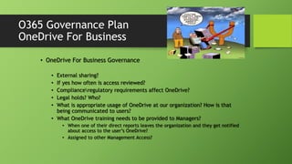 Governance in o365 share point online. yes, you can and yes, you should ...