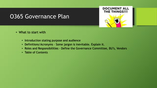 Governance in o365 share point online. yes, you can and yes, you should ...