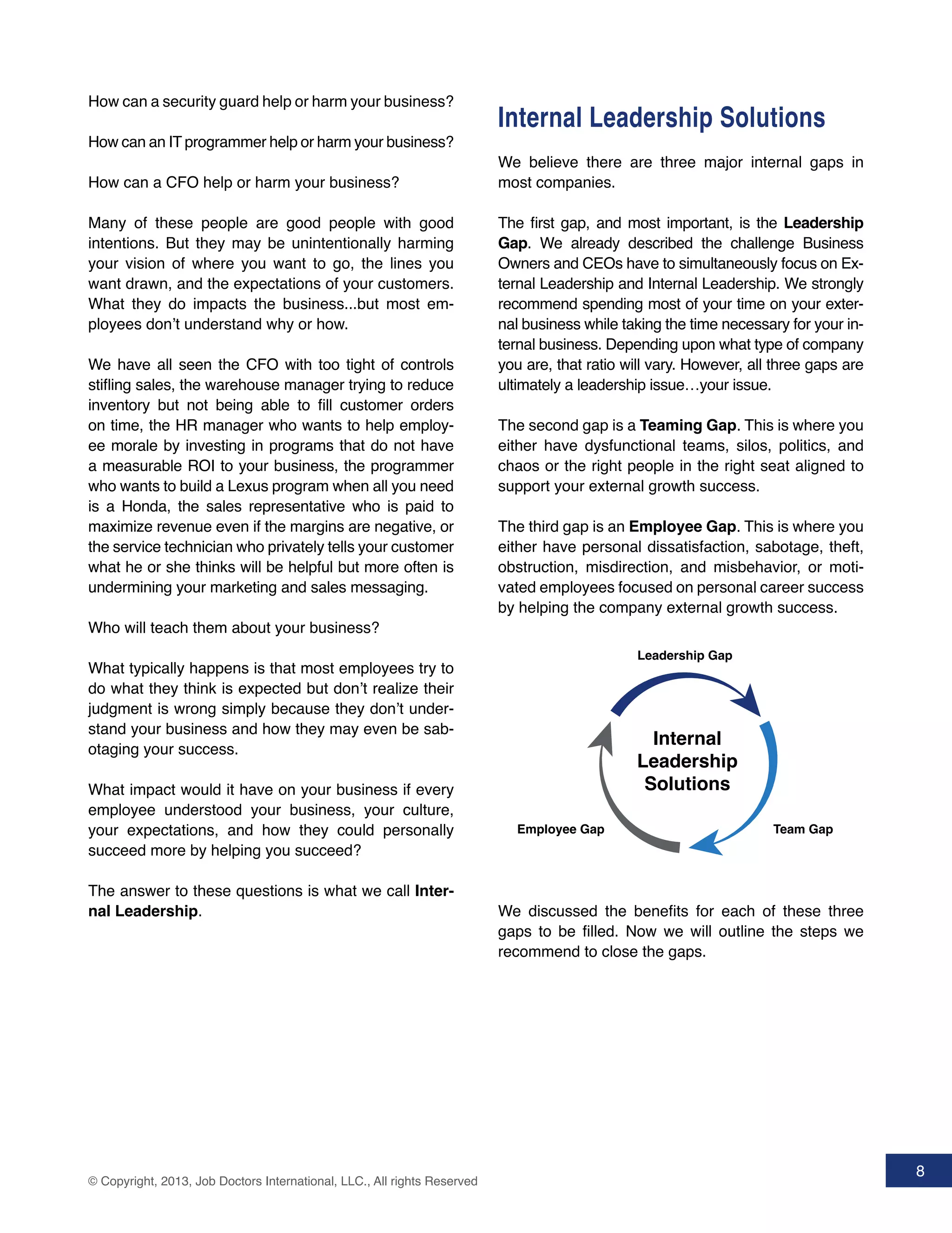 Combining Corporate Governance with Internal Leadership | PDF