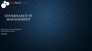 Governance vs Management | PPTX