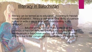 Governance of Balochistan - Assignment | PPTX