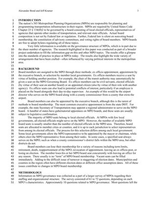 Governance Of Metropolitan Planning Organizations: Board Size ...