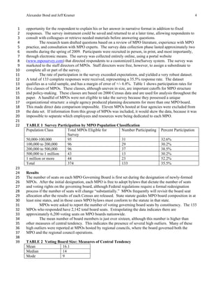 Governance Of Metropolitan Planning Organizations: Board Size ...