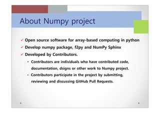 Governance of numpy | PPT