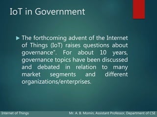 Governance of the internet of things | PPTX