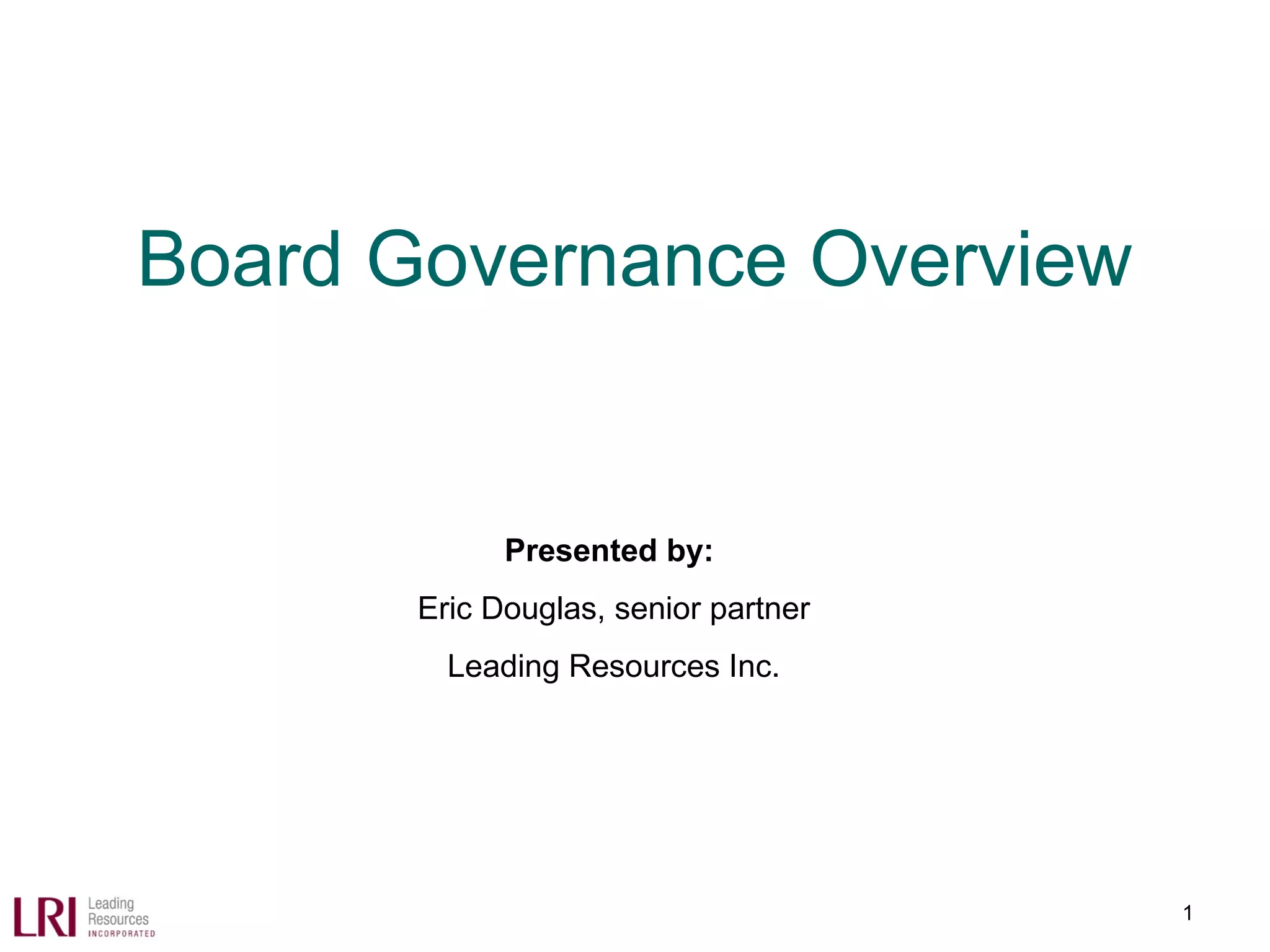 Strategic Policy Governance – a System That Works for Publicly-Elected ...