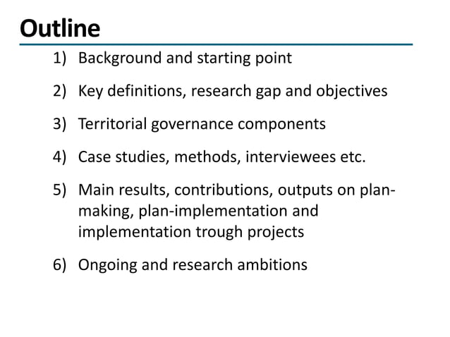 Governance performance in strategic spatial planning | PPT