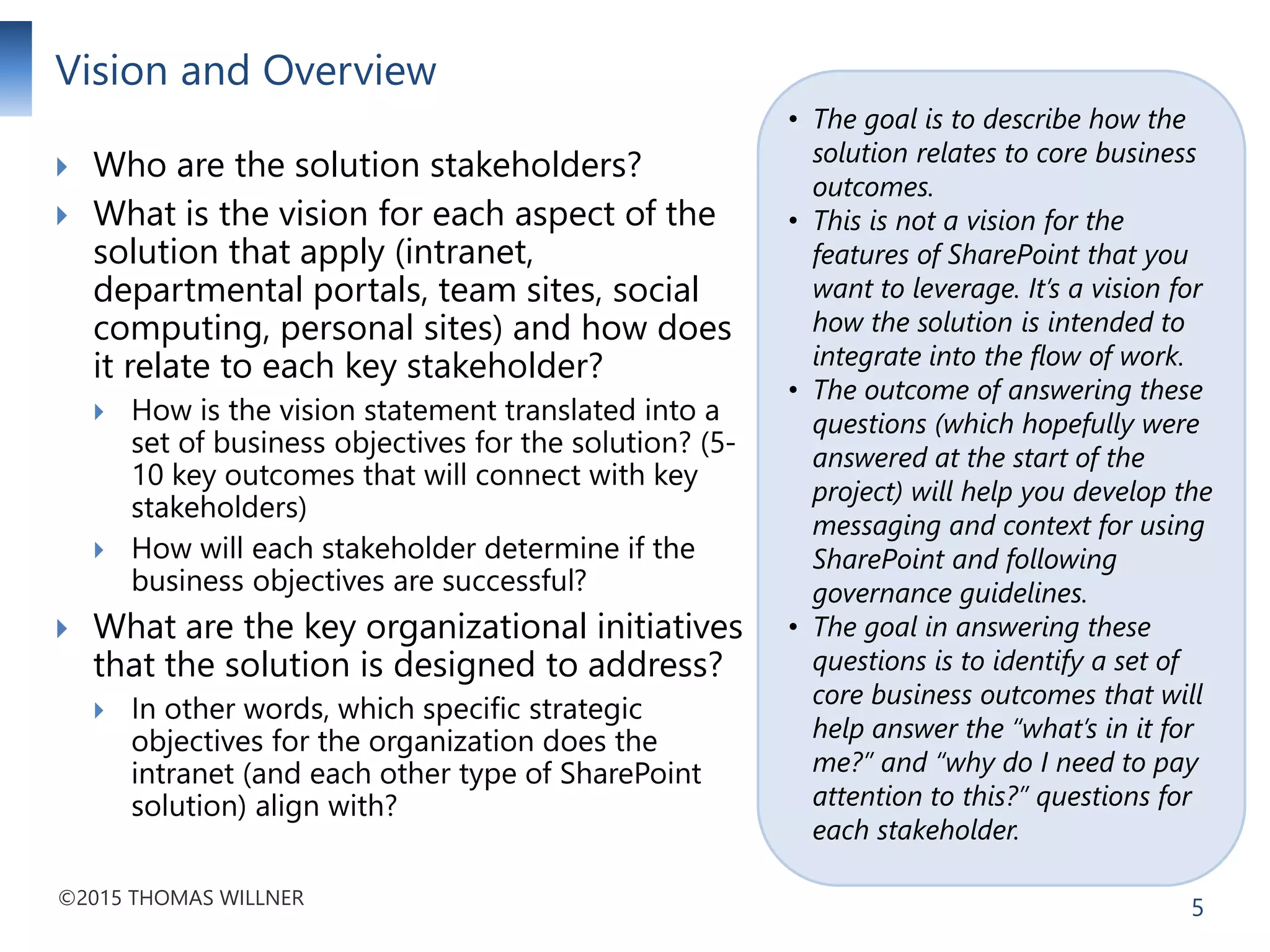 SharePoint Governance Policy and Guideline Questions | PPTX