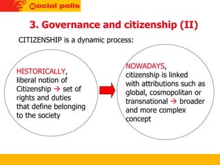 Governance, Citizenship and Social Cohesion in Cities | PPT | Civic ...