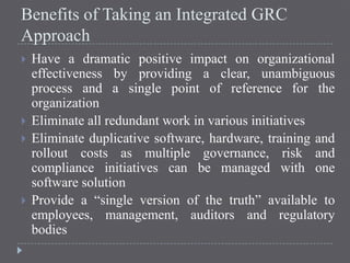 Governance, risk and compliance framework | PPTX