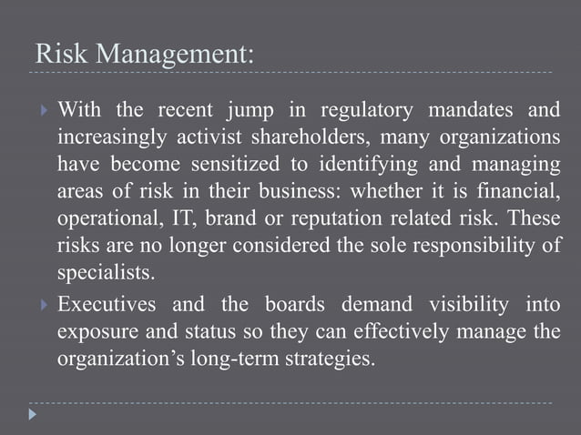 Governance, risk and compliance framework | PPTX