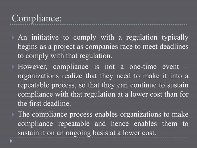 Governance, risk and compliance framework | PPTX
