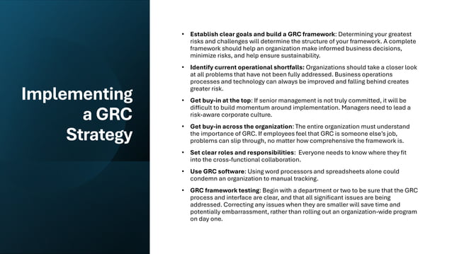 Governance Risk Management and Compliance (GRC) | PDF