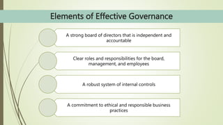 Governance, Strategy, Control, and Monitoring | PPTX