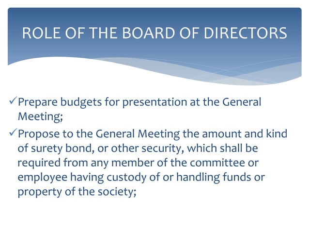 Governance structure in housing co operative societies and board ...