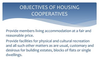Governance structure in housing co operative societies and board ...